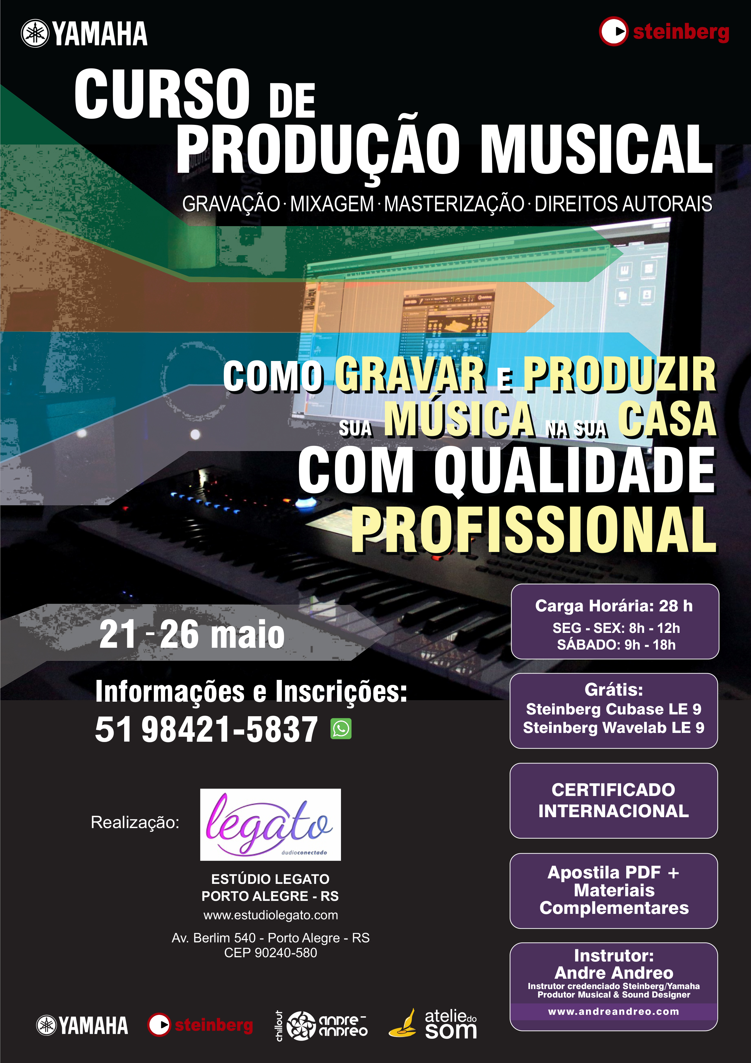 Curso de produção musical aborda temas como gravação, mixagem ...